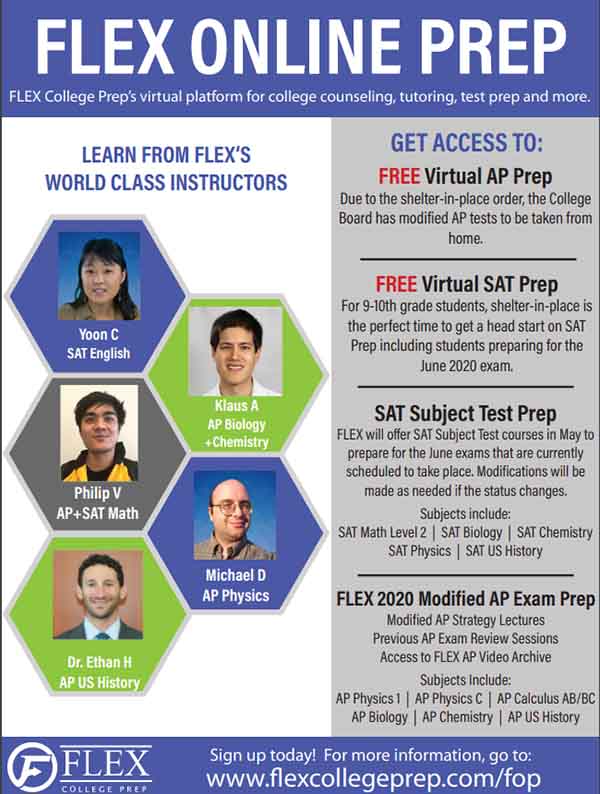 Flex College Prep優惠網上教學系統平台 - News for Chinese － 舊金山灣區No.1免費華人社區報紙